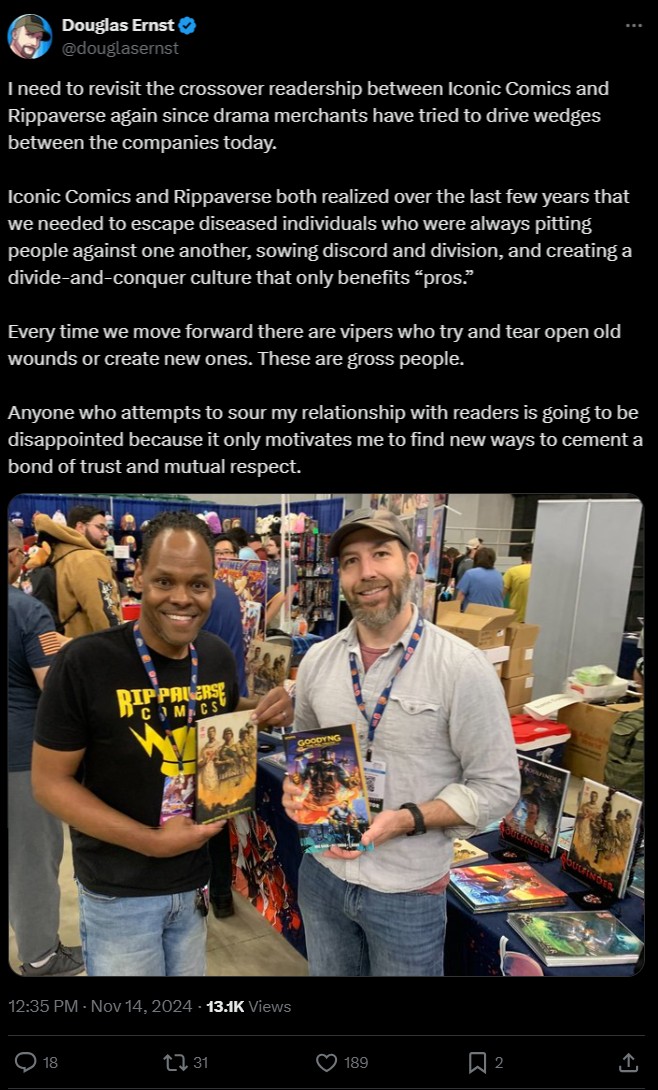 Iconic Comics moves away from "diseased, "gross" people yet publishes ...